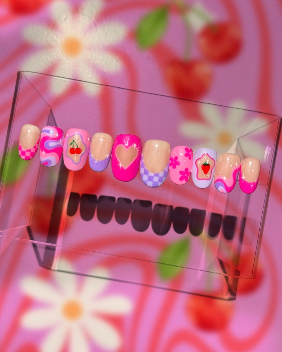 Groovy Summer Berry – Pamper Nail Gallery