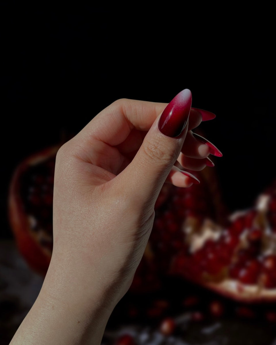 Pomegranate Seeds - Juicy Pomegranate Seed Inspired Press On Nails ...