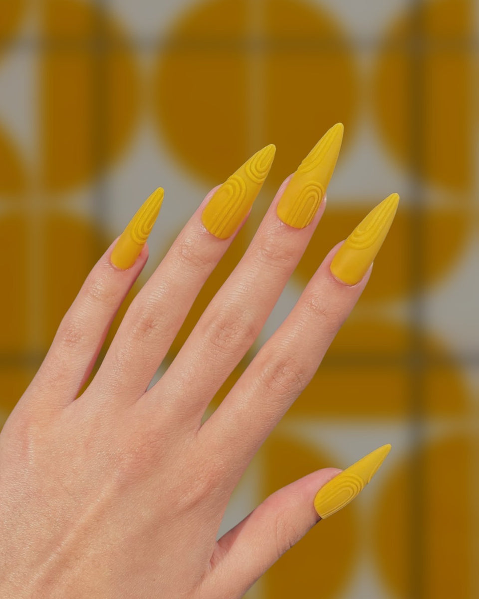 Mustard Rug Abstract – Pamper Nail Gallery